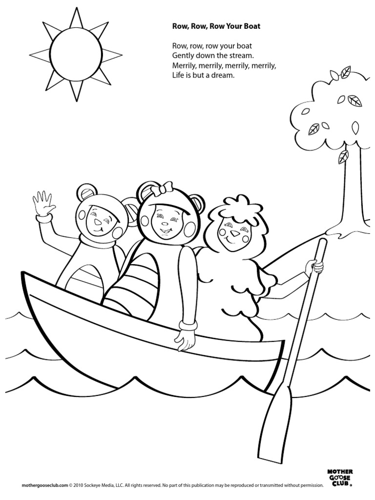 Row, Row, Row Your Boat Gently Down The Stream. Merrily, Merrily ...