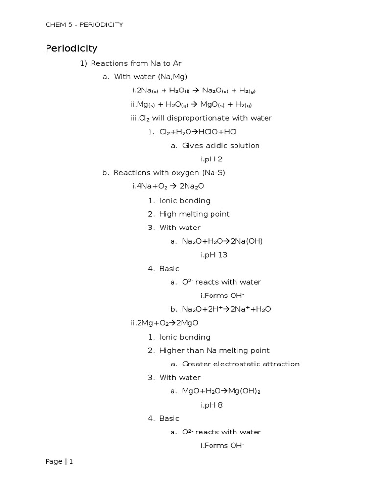 Period 3 | PDF | Science & Mathematics