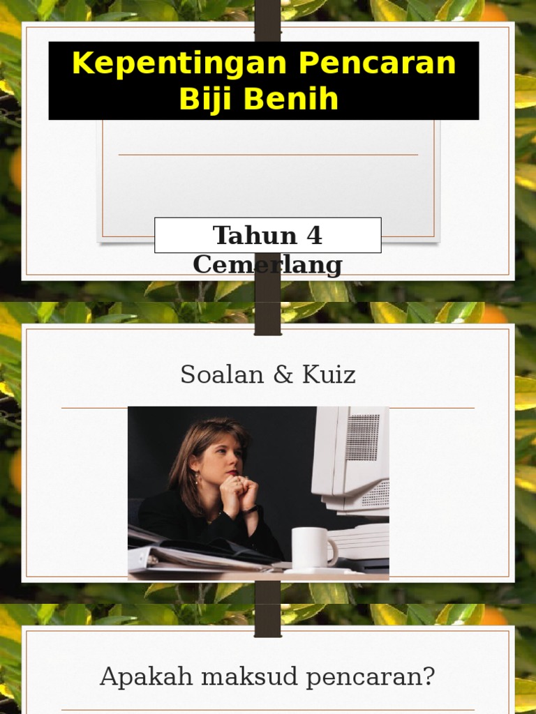 Kepentingan Pencaran Biji Benih | PDF