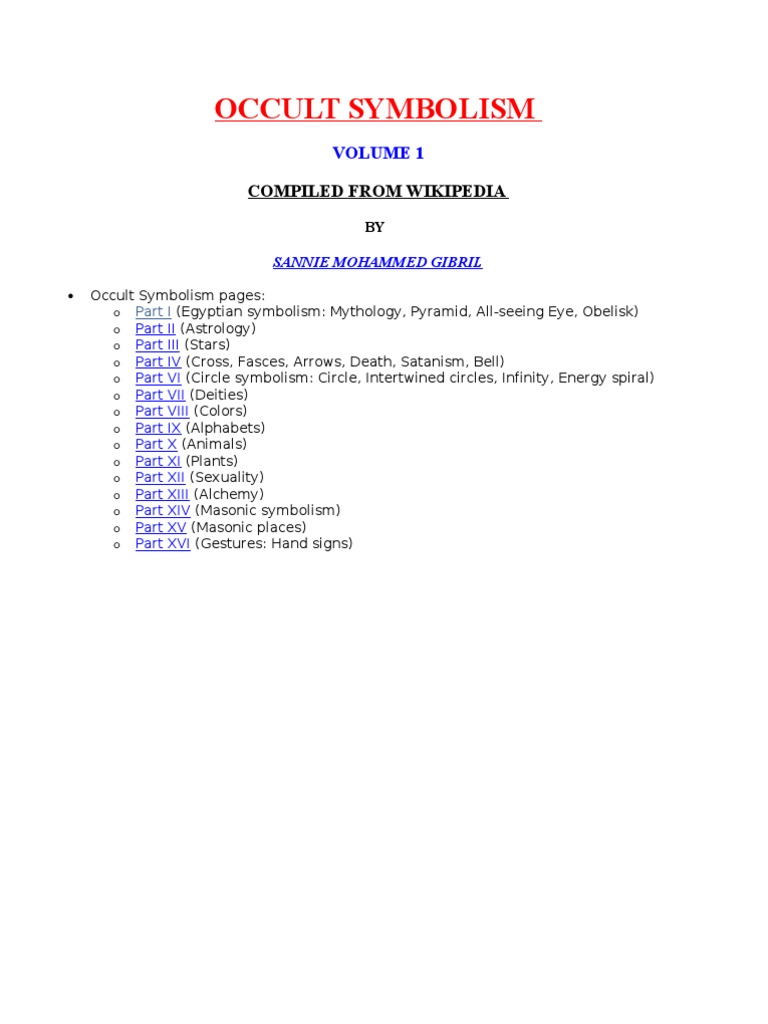 Occult Symbolism v1 | PDF | Horus | Isis