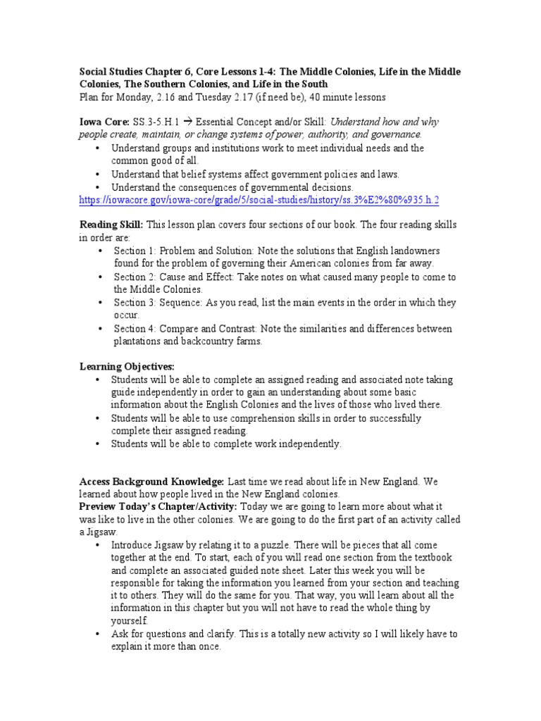 Social Studies Lessons and Student Work Sample | PDF | Lesson Plan ...