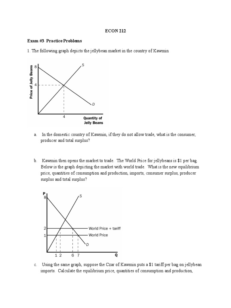 ECON 212 Exam #3 Practice Problems | PDF | Economic Surplus | Economic ...