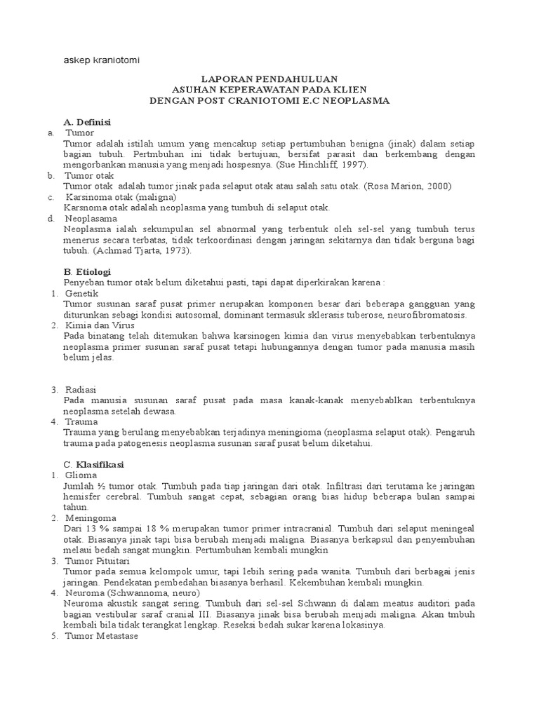 Askep Kraniotomi | PDF