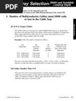 Cable Tray Fill and Load Calculation | PDF | Cable | Wire