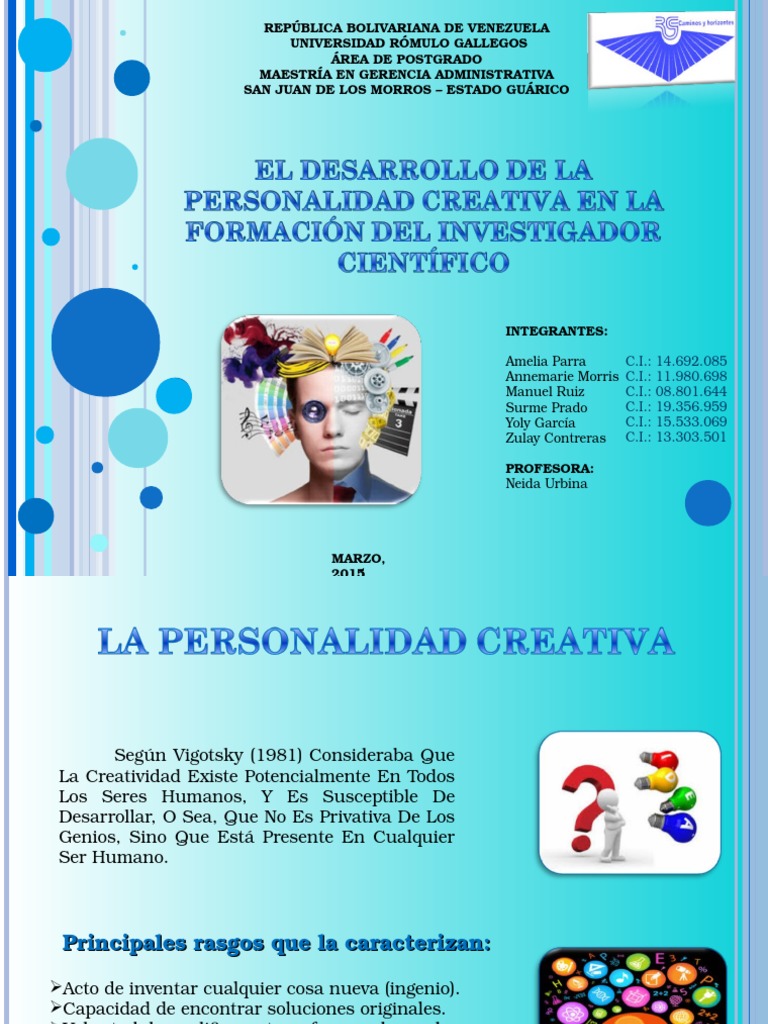 Desarrollo de Personalidad Creativa | PDF | Conocimiento | Método ...