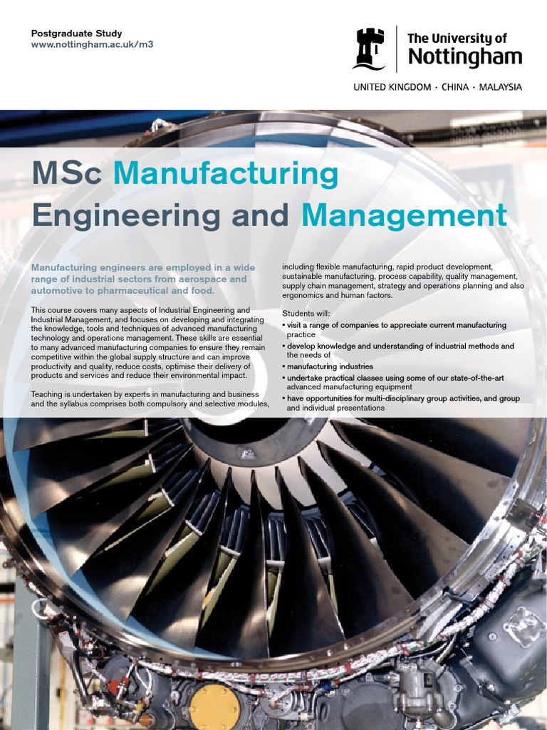 MSc in Manufacturing Engineering | PDF | Engineering | Industrial ...