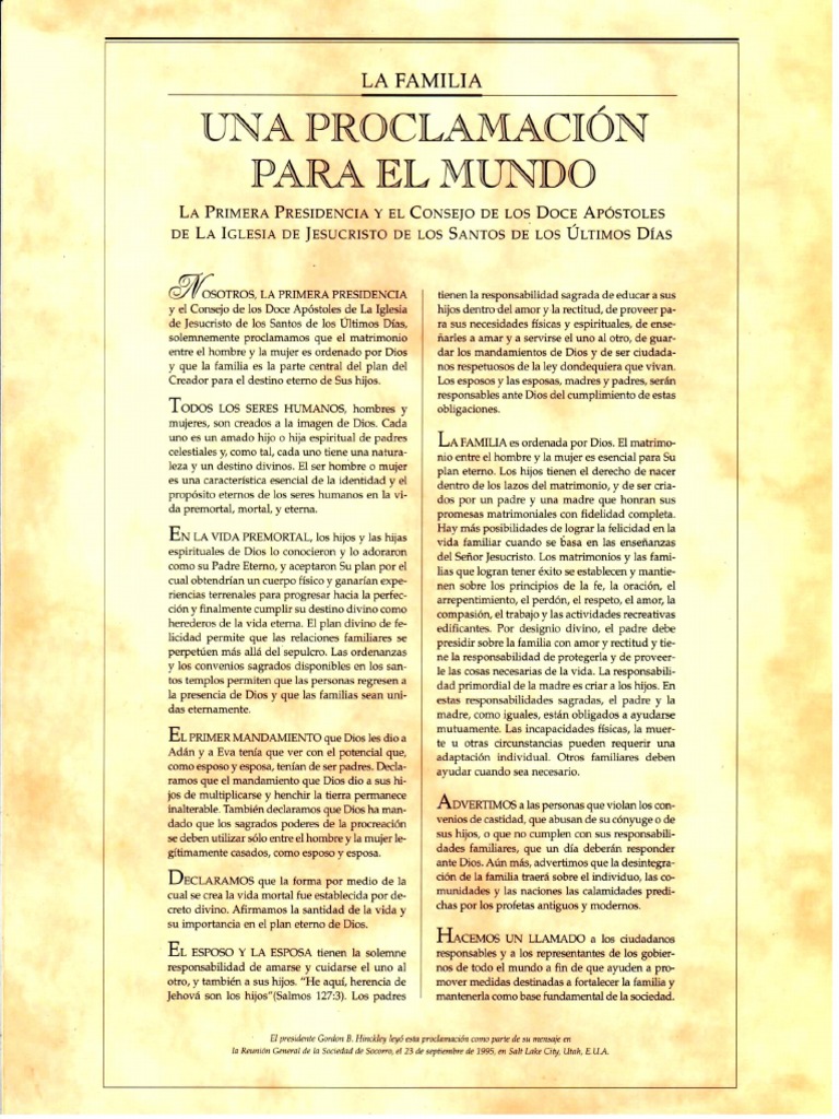 Una Proclamacion para El Mundo PDF | PDF