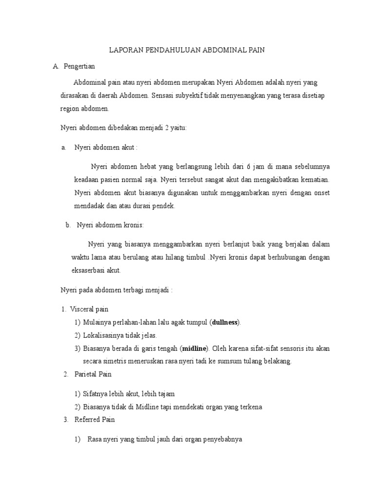 LP Abdominal Pain | PDF