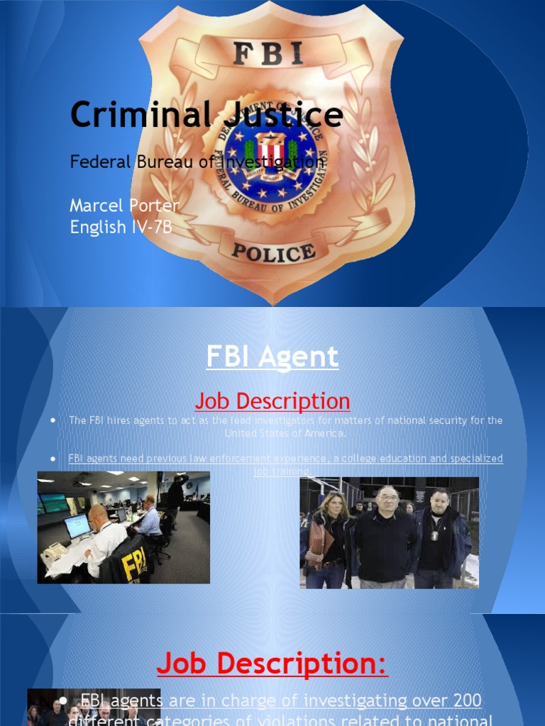 Fbi Powerpoint Done | PDF | Special Agent | Federal Bureau Of Investigation