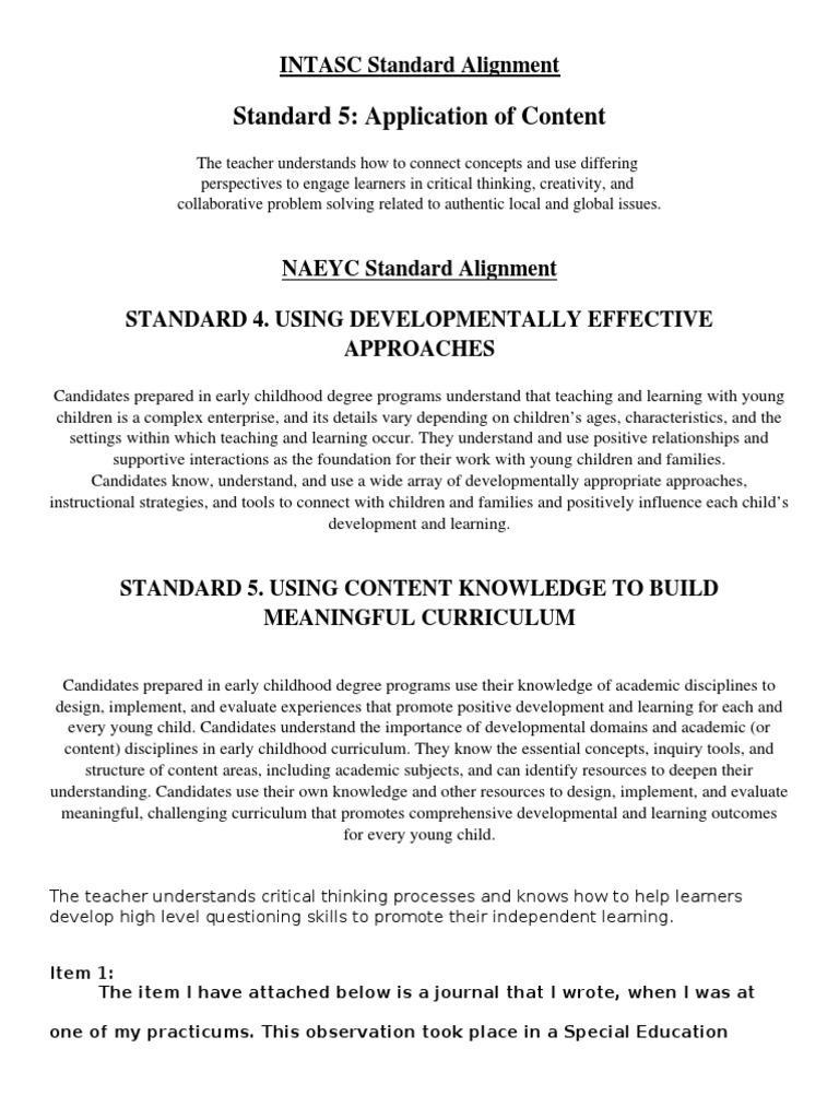 Educator Insights & Practicum Reflections | PDF | Early Childhood Education | Critical Thinking