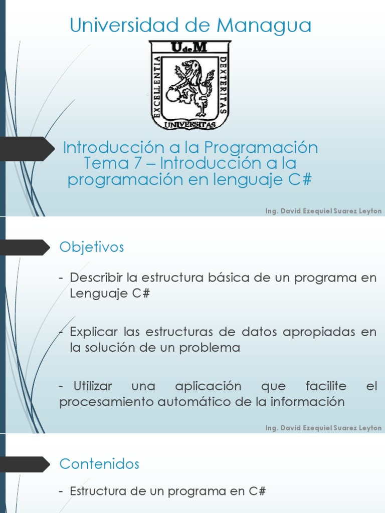 1 Programacion En Csharp Conceptos Basicos Pdf Lenguaje De Programación C Sharp Lenguaje 