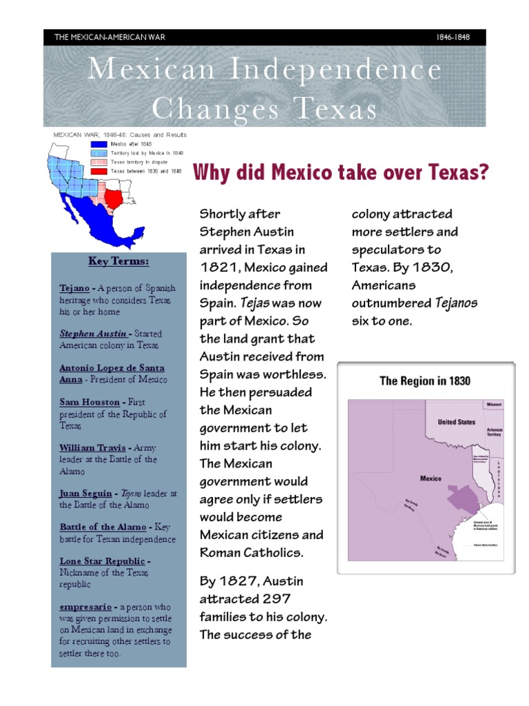Impact of Mexican Independence on Texas | PDF