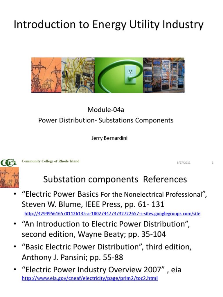 Elements of Substation | PDF | Capacitor | Ac Power