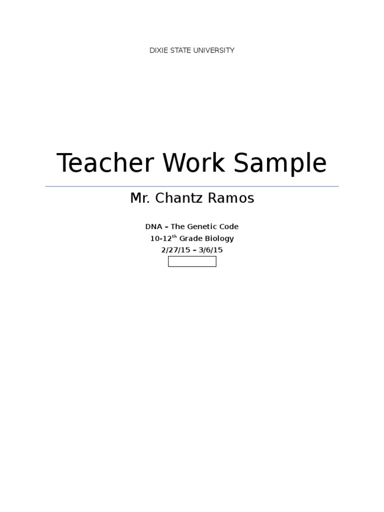 High School Biology Unit Plan | PDF | Dna | Nucleic Acid Sequence