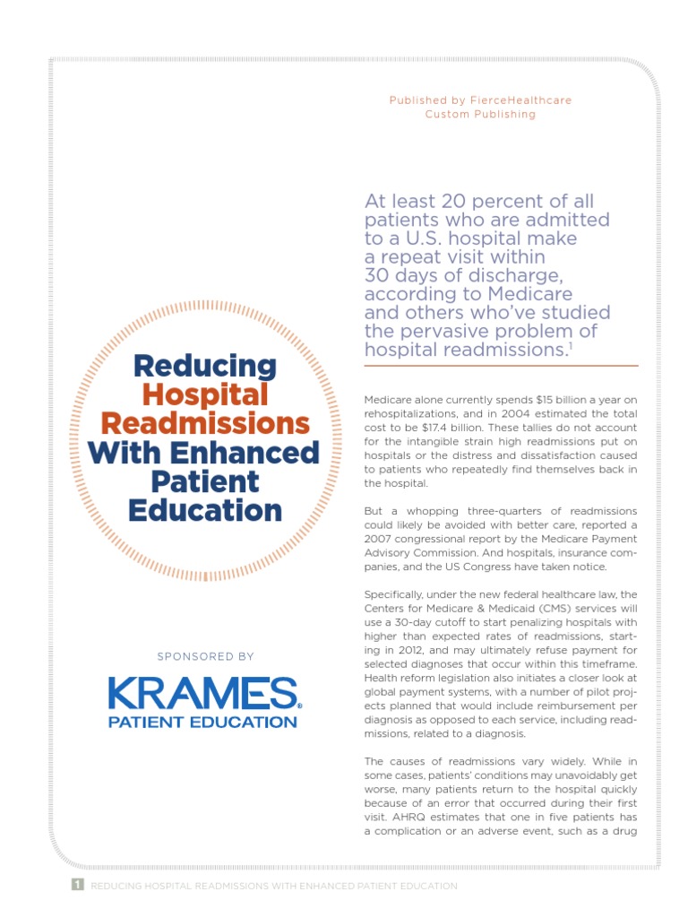 Reduce Readmissions with Patient Education | PDF | Medicare (United ...