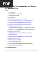 Common CRT TV Problems and Fixes | PDF | Television | Electrical ...