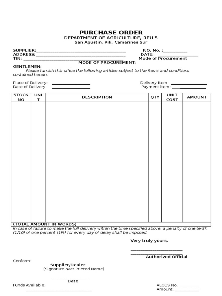 Canvass and Po Form-Ffgafafafvanmf | PDF | Business | Economies