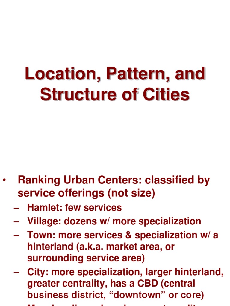 Structure of Cities 2 | PDF | Suburb | Urbanization