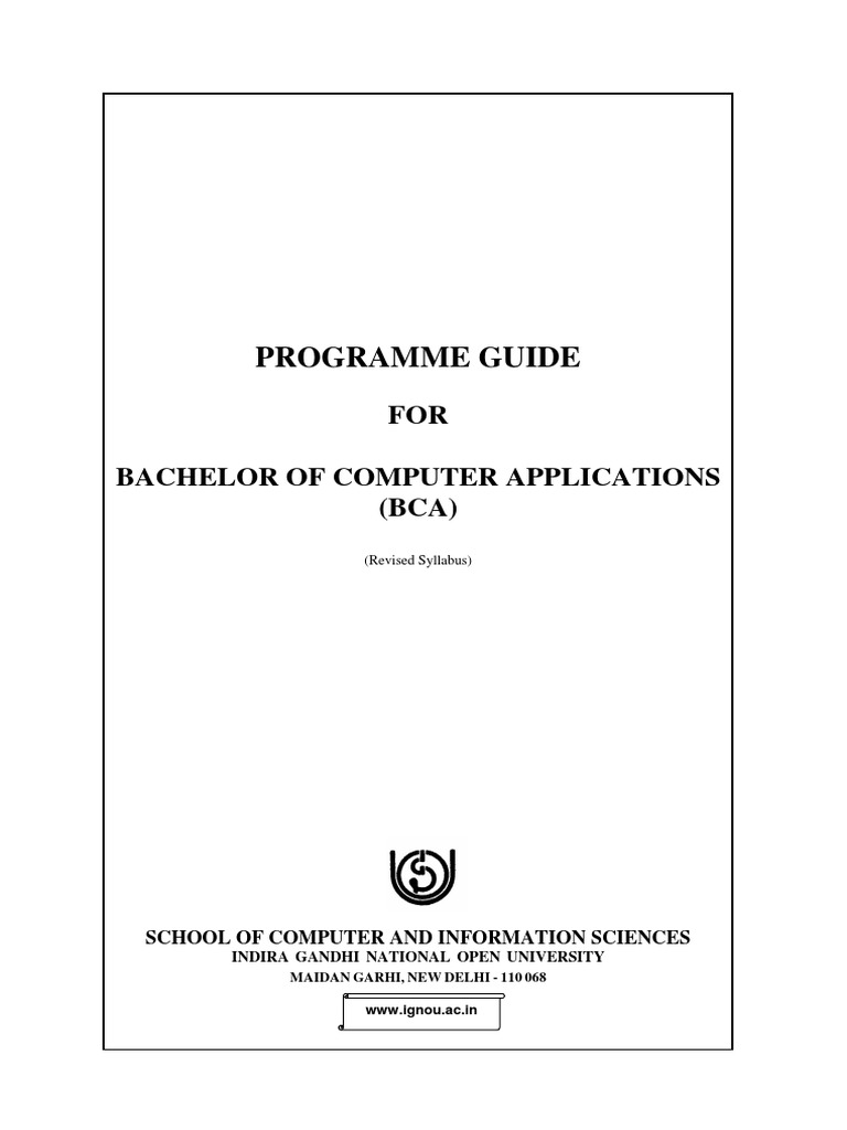 Bca Programme Guide 2012 | PDF | Instruction Set | Pointer (Computer ...