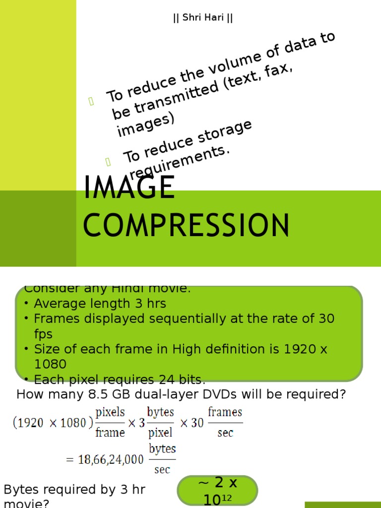 Image Compression: Volum Eof Data To (Tex T, Fax | PDF | Data Compression | Code