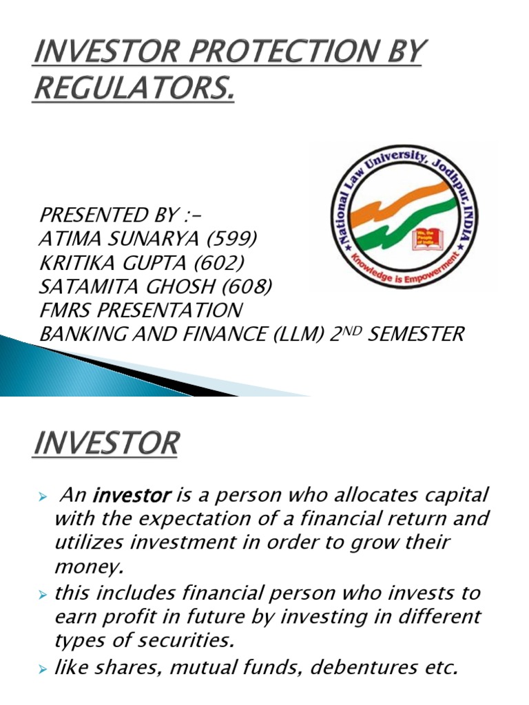 Investor Protection | PDF | Securities (Finance) | Capital Market