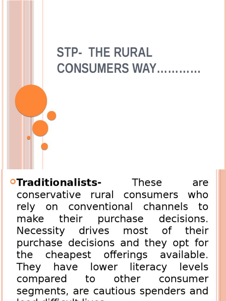 Stp-The Rural Consumers Way | PDF | Marketing Communications | Final Good