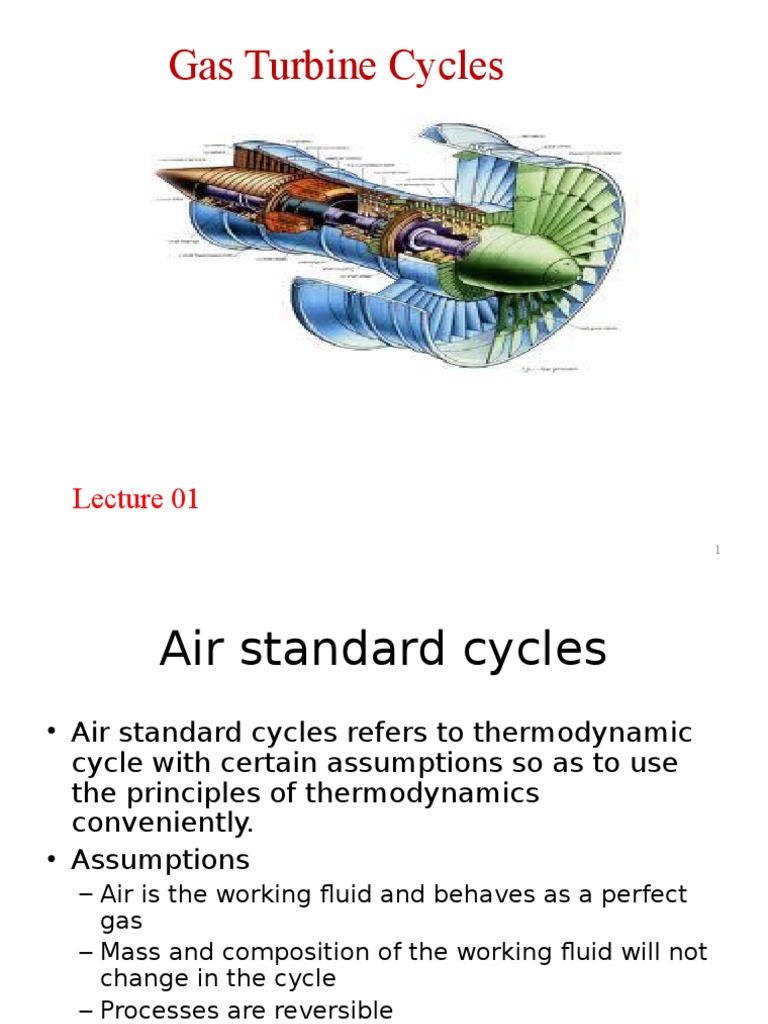 Introduction To Gas Power Cycles | PDF | Gas Compressor | Gas Turbine