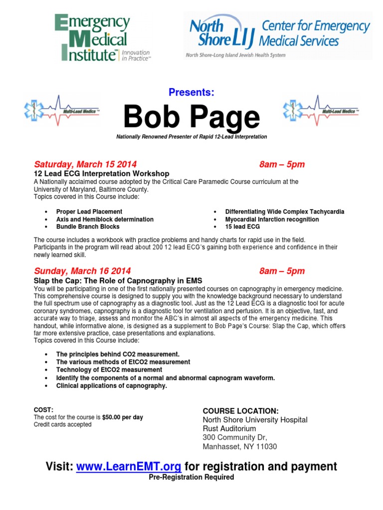 Bob Page 12-Lead ECG Workshop 2014 | PDF | Electrocardiography ...