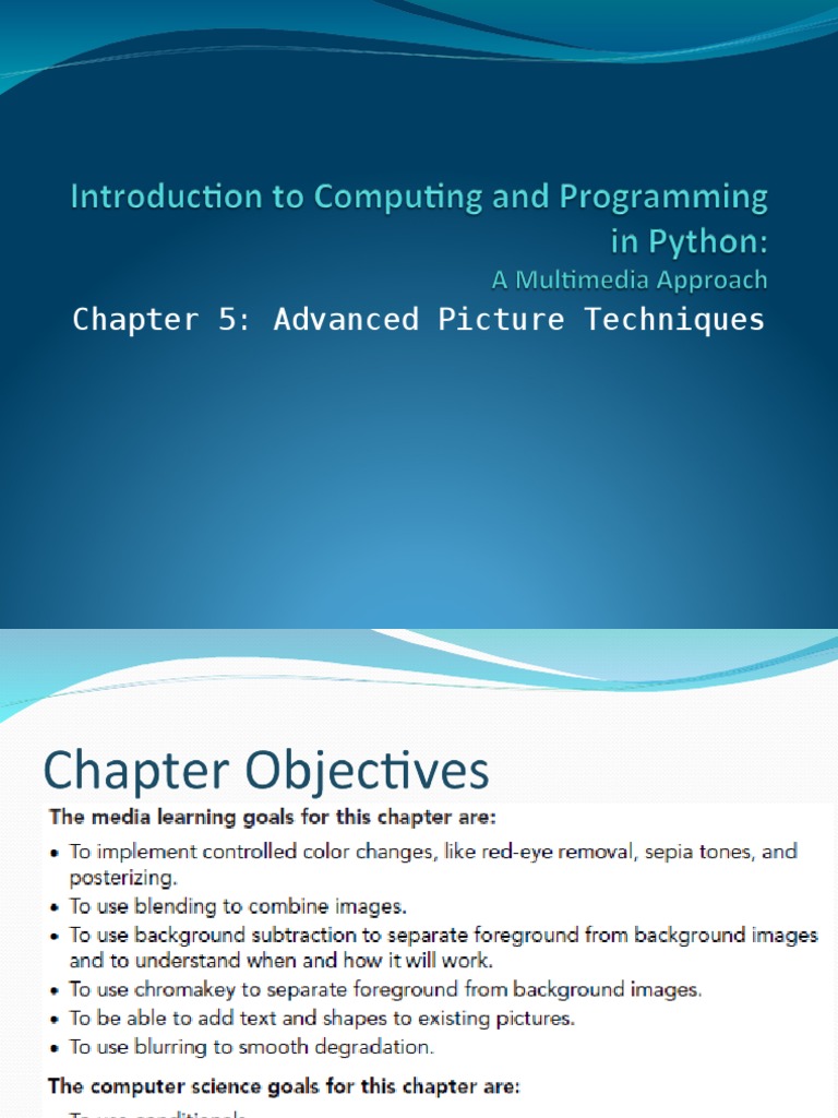 Chapter 5: Advanced Picture Techniques | PDF | Computer Graphics | Imaging