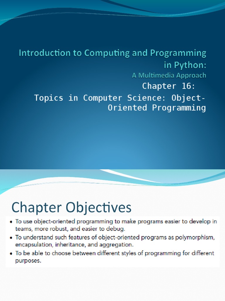 Ch16 ObjectOrientedProgramming 3e | PDF | Class (Computer Programming ...