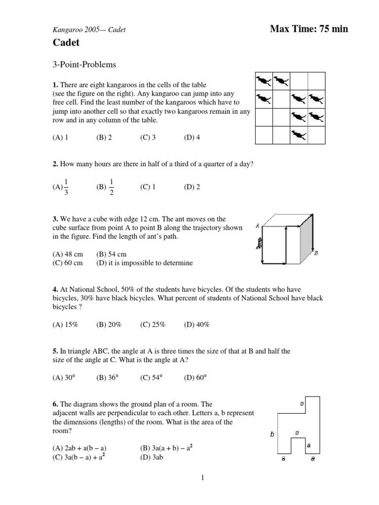 Cadet: 3-Point-Problems | PDF | Geometric Shapes | Elementary Geometry