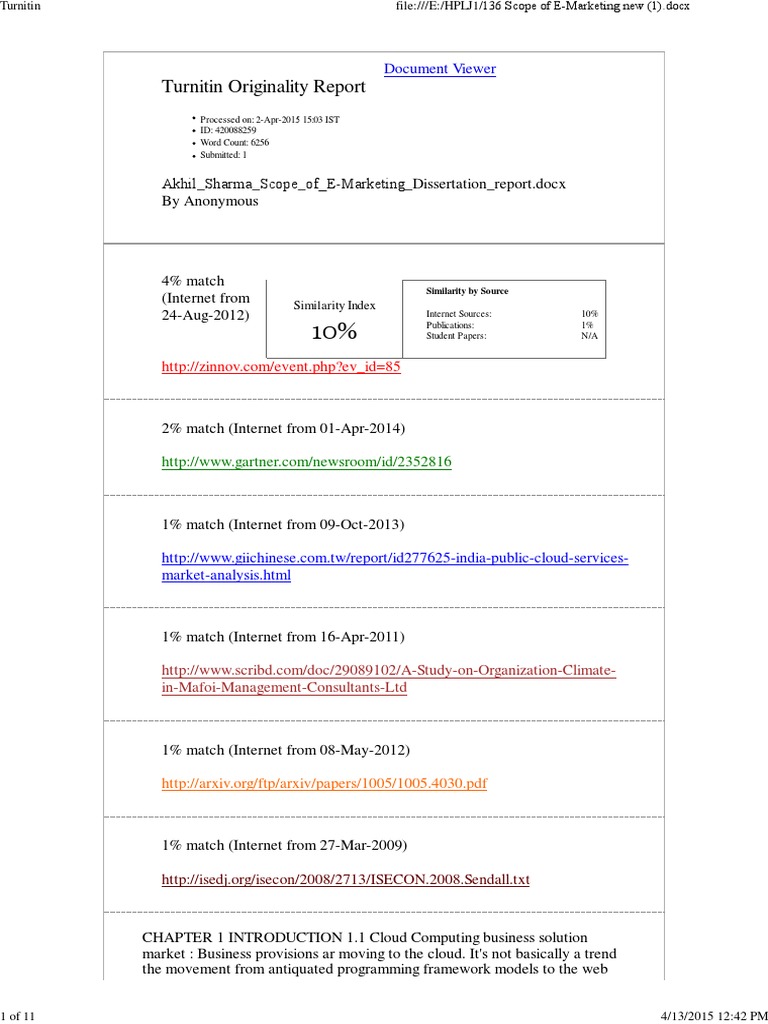 Turnitin Originality Report: Document Viewer | Download Free PDF ...