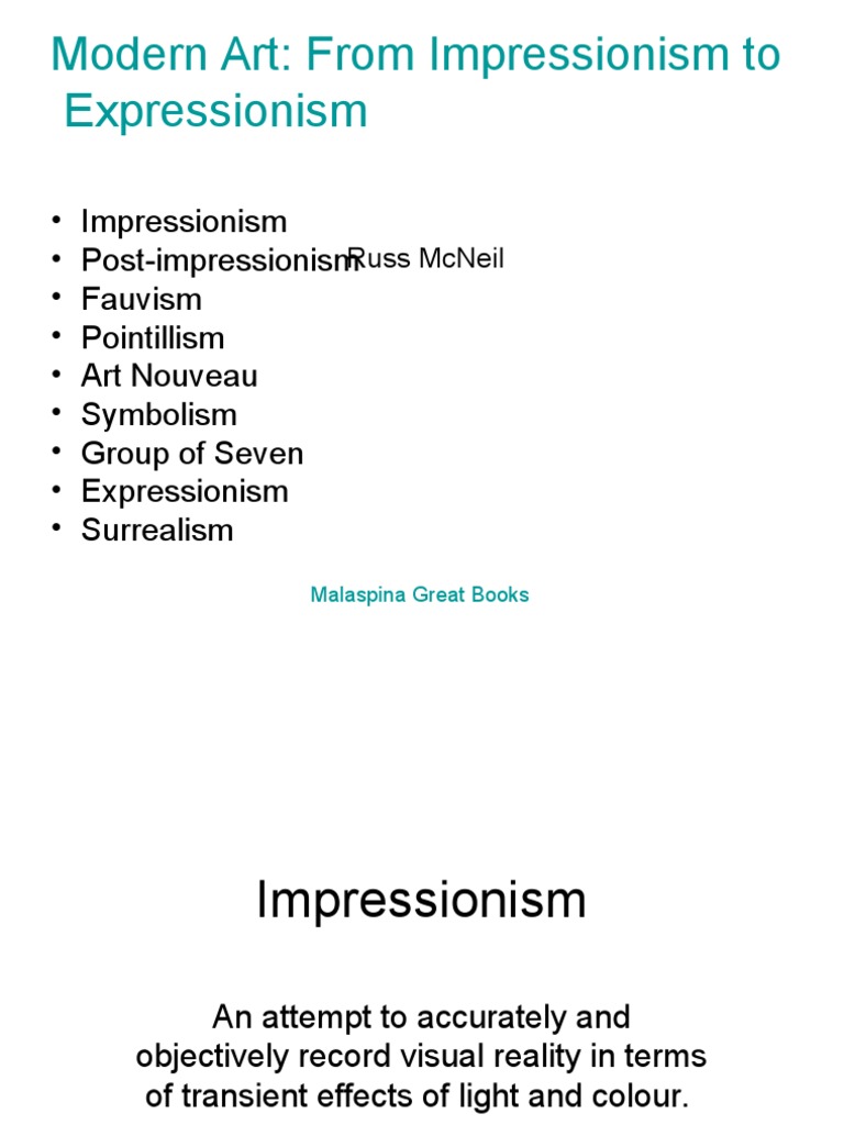 Modern Art | PDF | Impressionism | Modernism