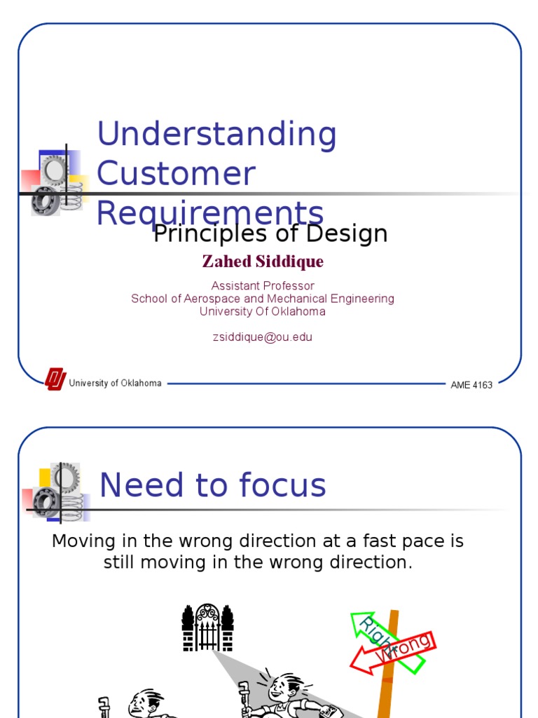 Understanding Customer Requirements: Principles of Design | PDF ...