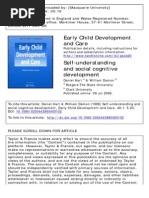 Harter's Self Construction Foundations | PDF | Adolescence | Self Esteem
