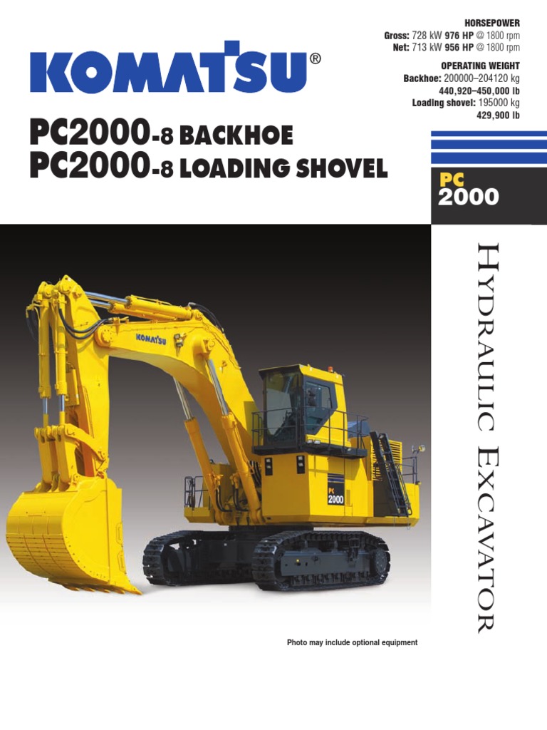 PC2000 PC2000: Backhoe Loading Shovel | PDF | Engines | Foot (Unit)