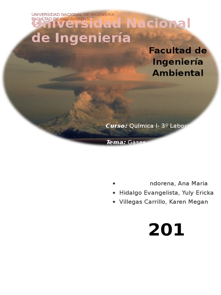 Practica de Laboratorio 3 Química - Gases | PDF | Gases | Ácido clorhídrico