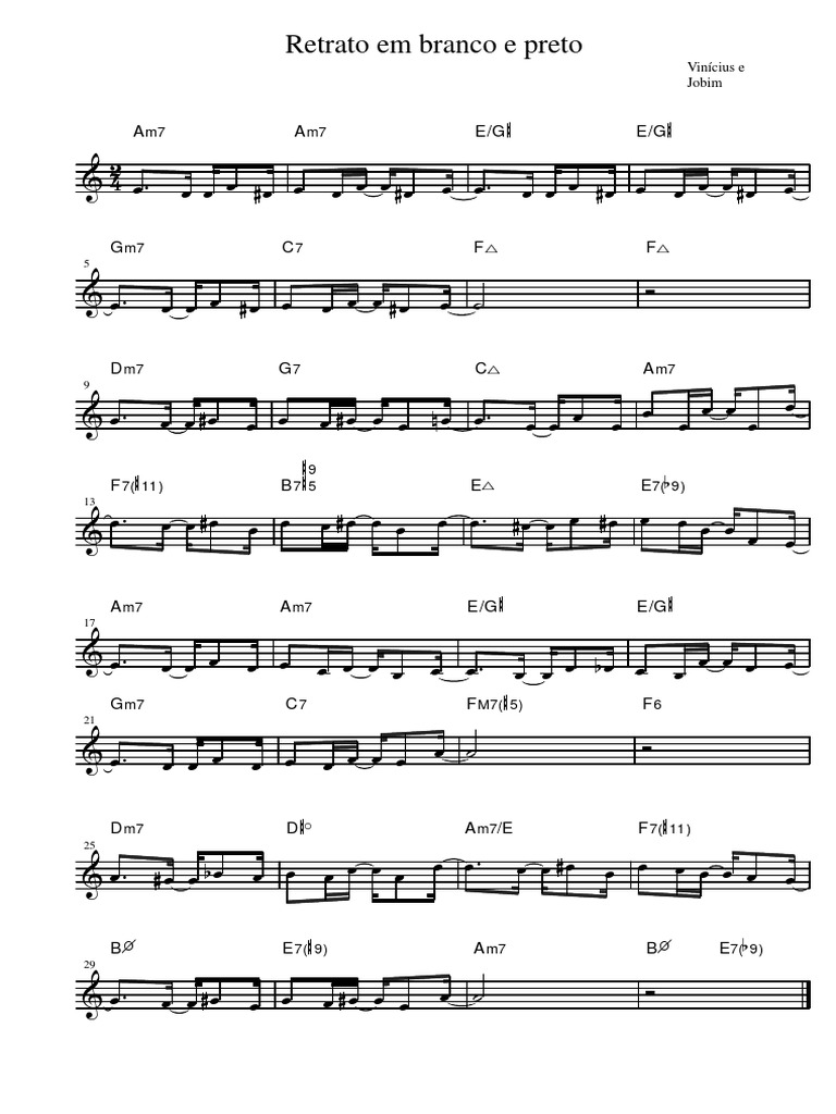 Retrato em Branco E Preto (Aka Zingaro) (Am) (Tom Jobim, Chico Buarque ...