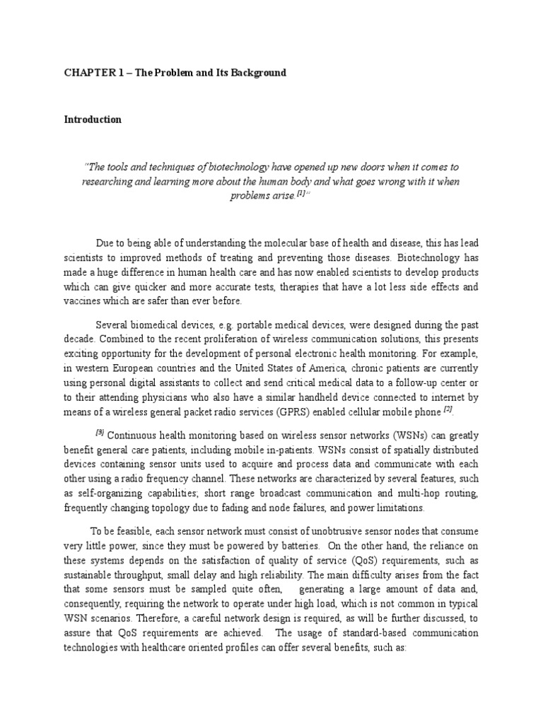 CHAPTER 1 - The Problem and Its Background | PDF | Monitoring (Medicine ...