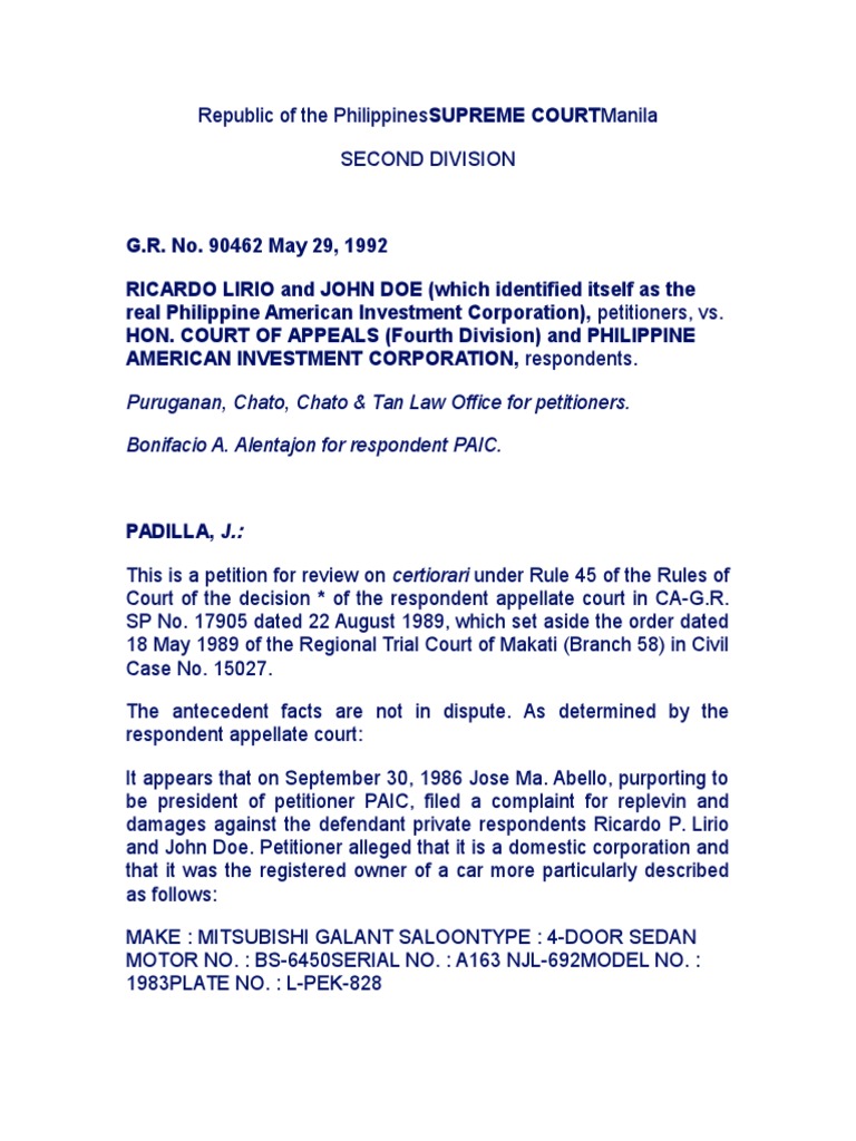 Supreme Court Reinstates Trial Court Order for Return of Vehicle in ...