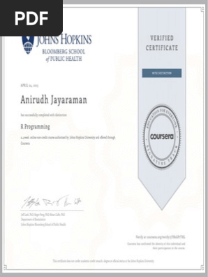 Coursera Verified Certificate