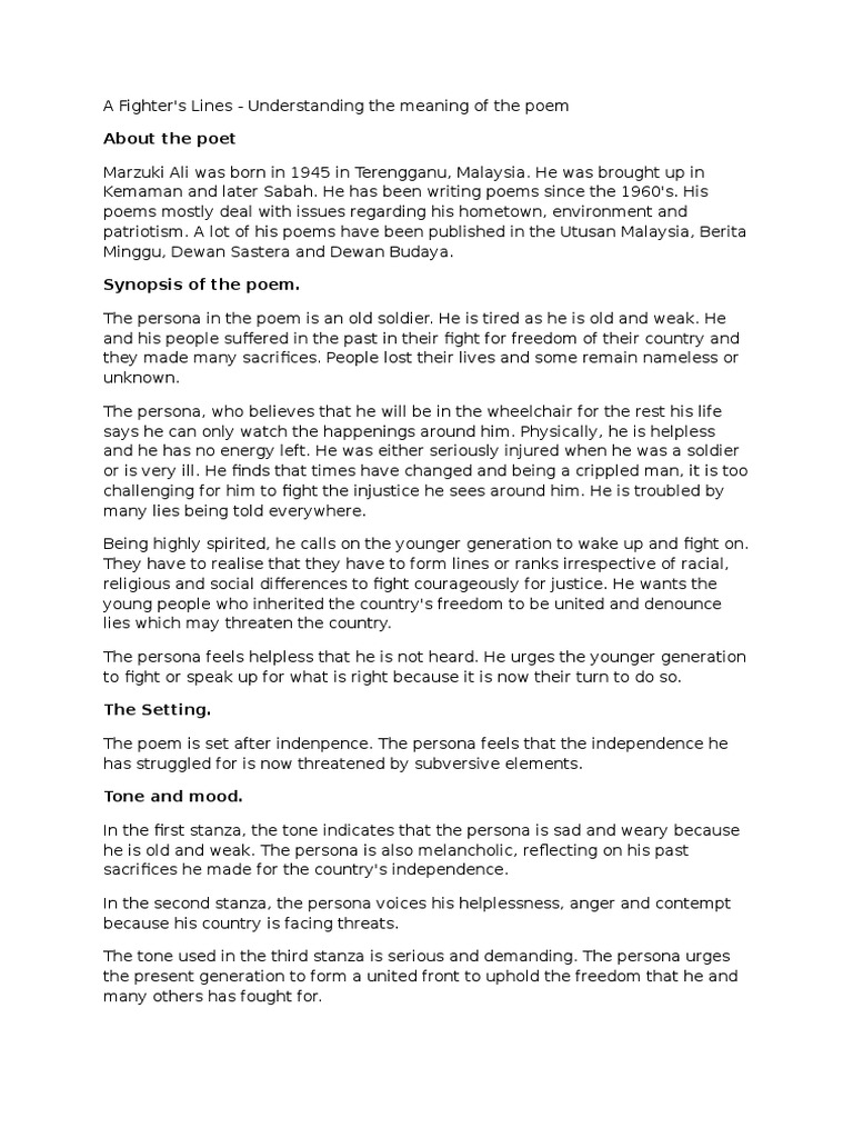 A Fighter Line | PDF