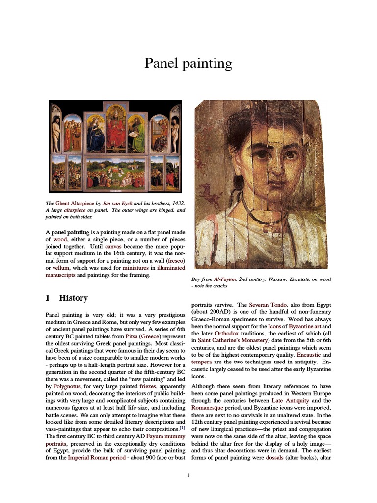 Panel Painting PDF | Download Free PDF | Plastic Arts | Art Media