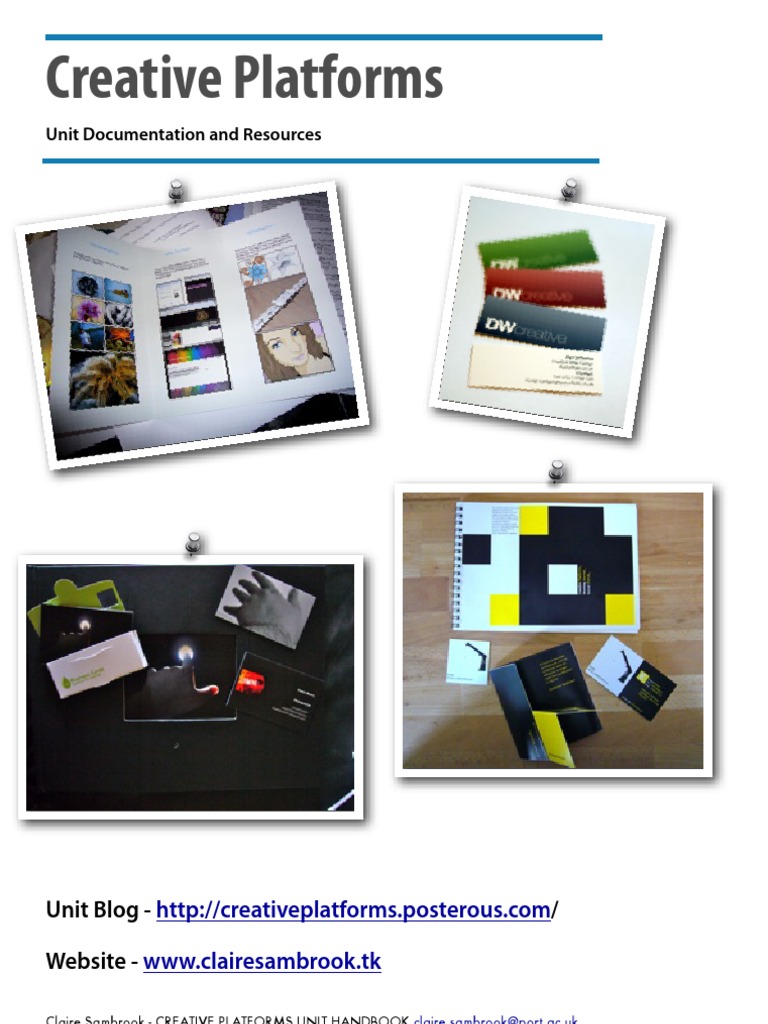Creative Platforms Unit Handbook | PDF | Blog | Creativity