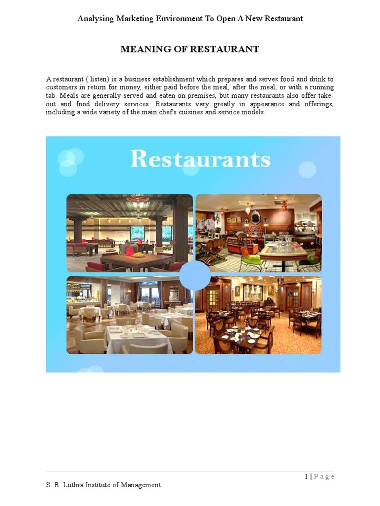 Marketing Management of Restaurant | PDF | Franchising | Restaurants