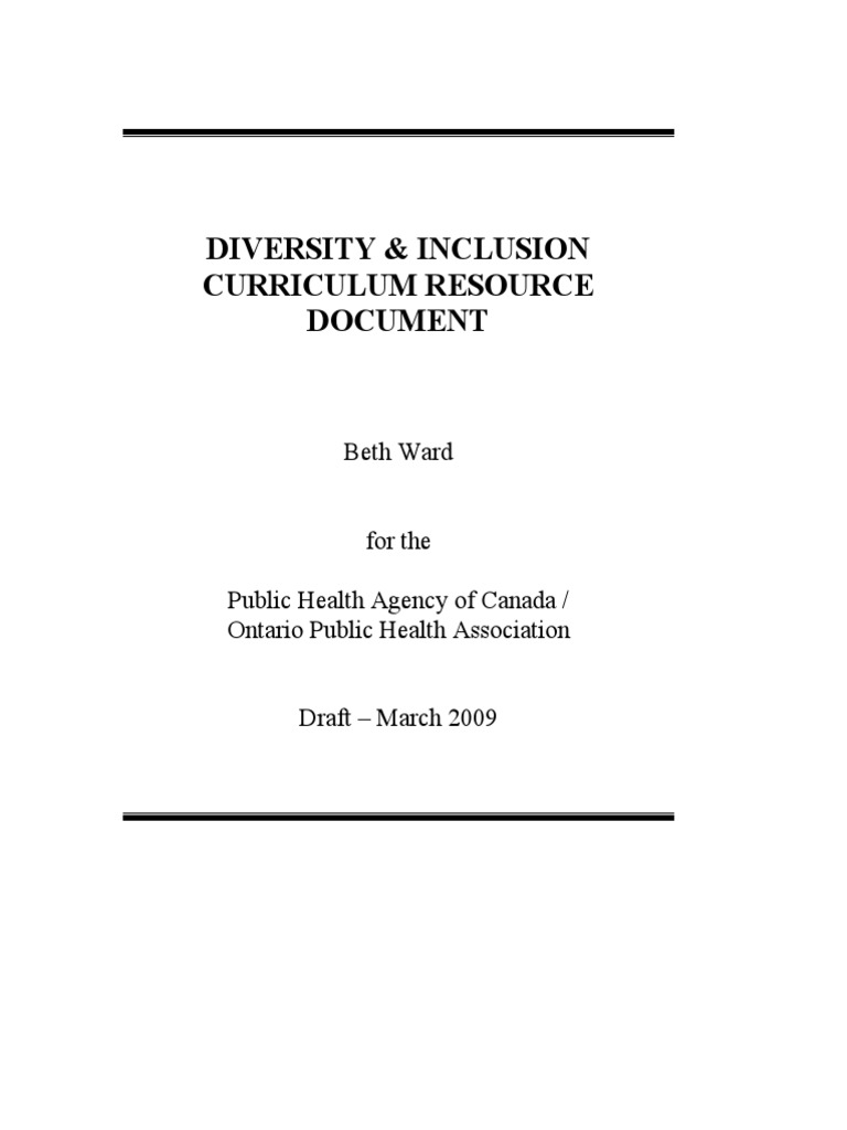 Diversity & Inclusion Curriculum Guide | PDF | Competence (Human ...