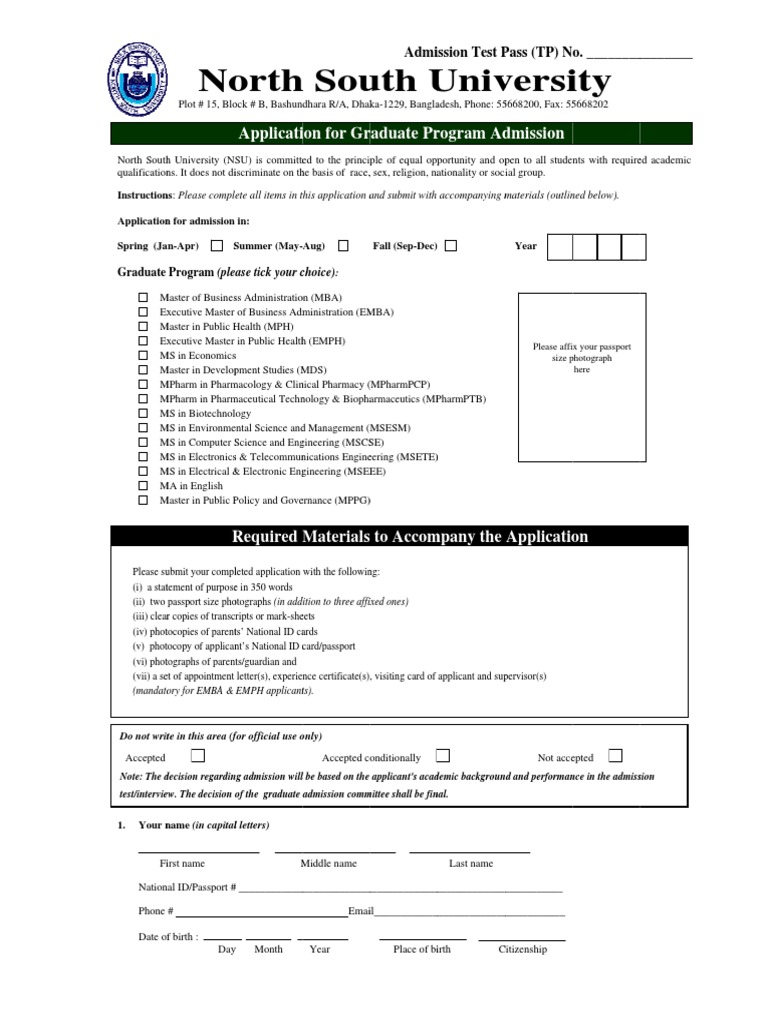 Graduate Application Form 22022015 | PDF | Address (Geography) | Master ...