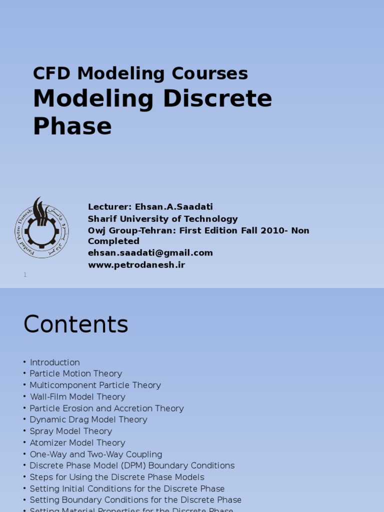 Modeling Discrete Phase | PDF | Turbulence | Brownian Motion