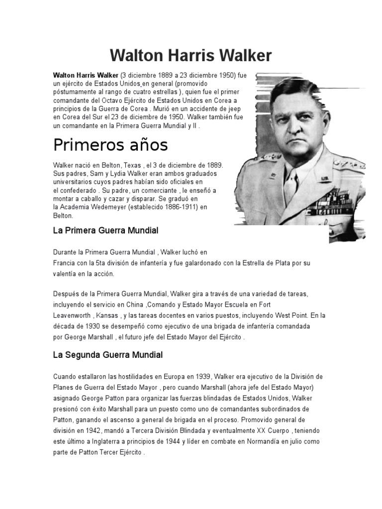 Walton Harris Walker | PDF