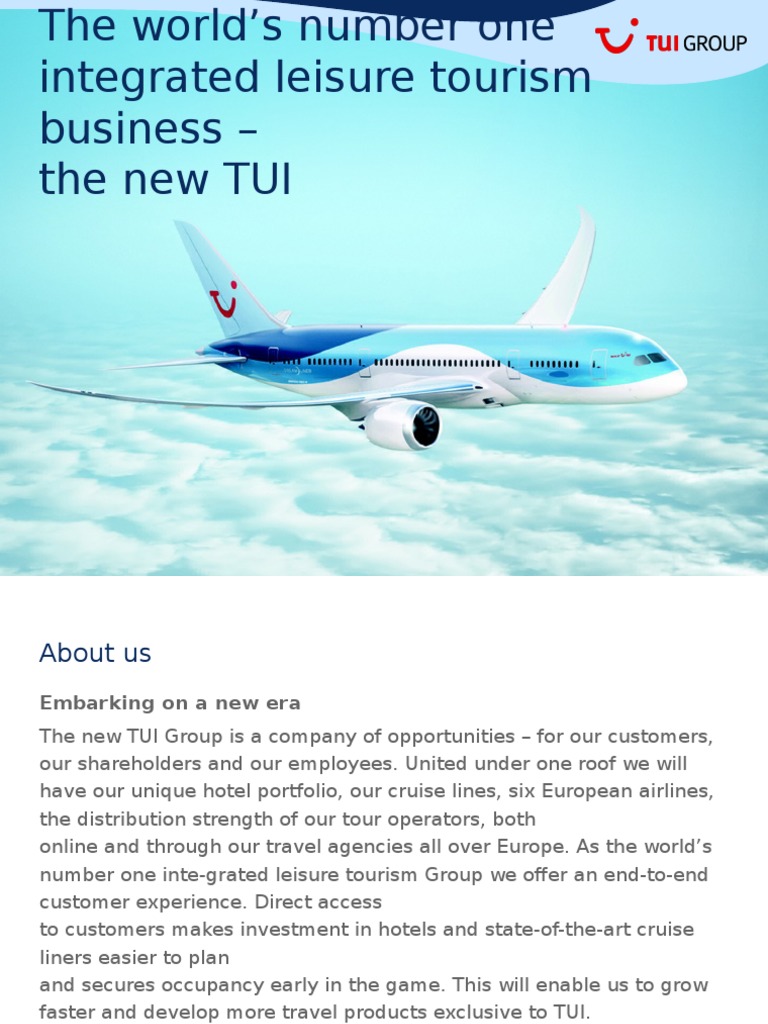 2015 01 Tui Group Presentation Englisch | PDF | Cruise Ship | Tourism
